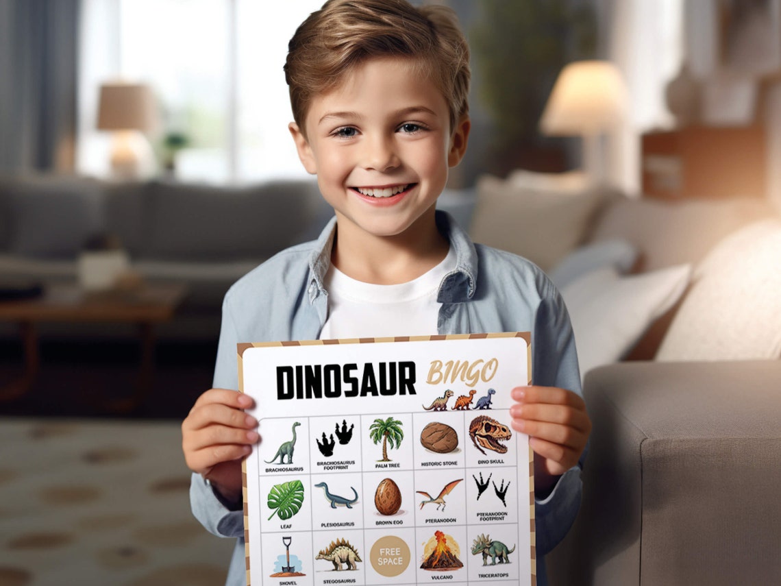 Dinosaur Bingo, 30 Dinosaurs Bingo Cards, Birthday Activitiy, Kids Dino ...