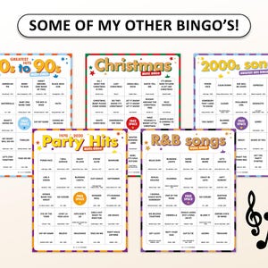 Valentines Day Music Bingo, 100 Bingo Cards + Spotify Playlist ...