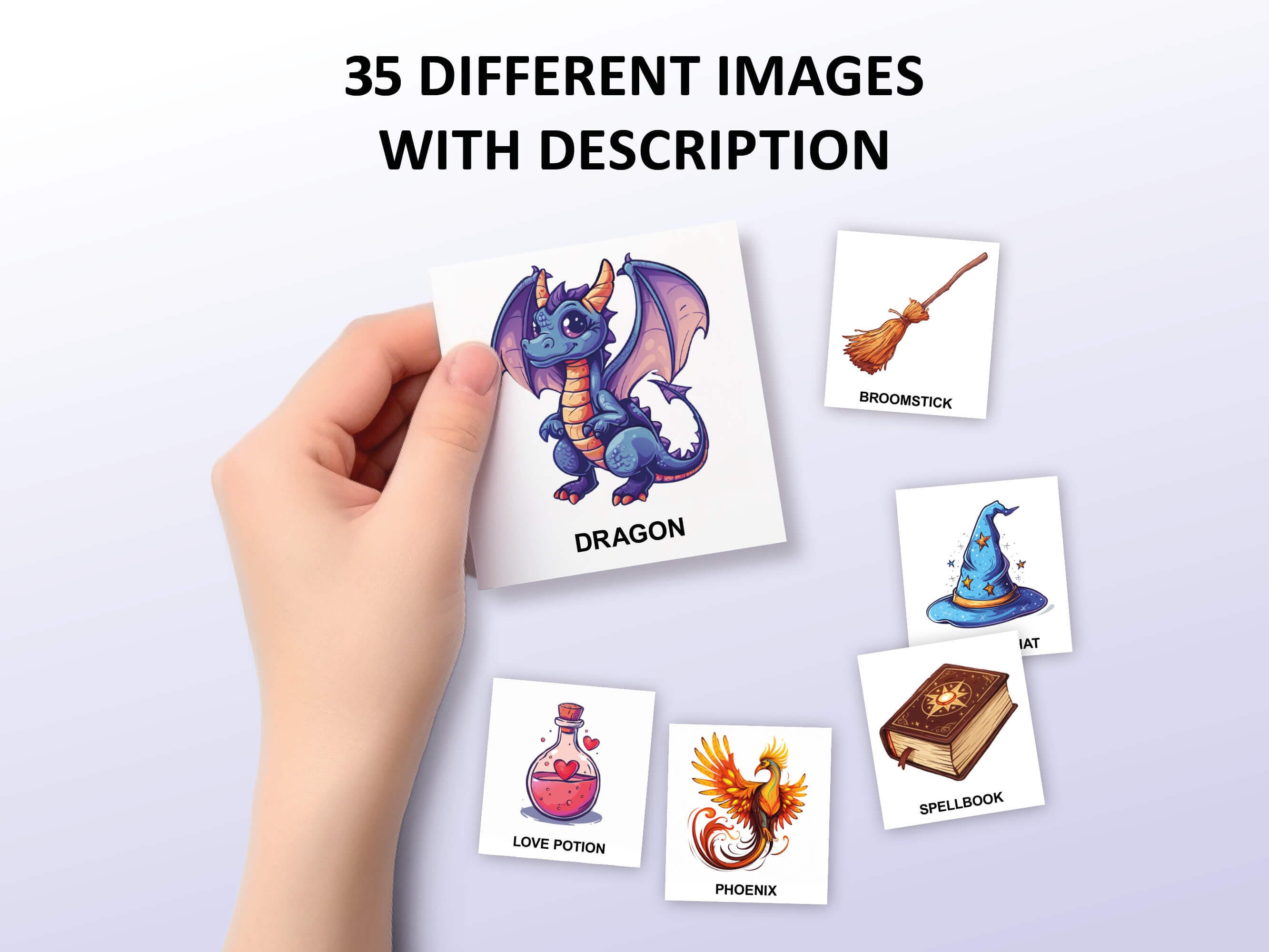Magic Bingo, 50 Printable Bingo Cards, Birthday Party Game, Kids Wizard ...