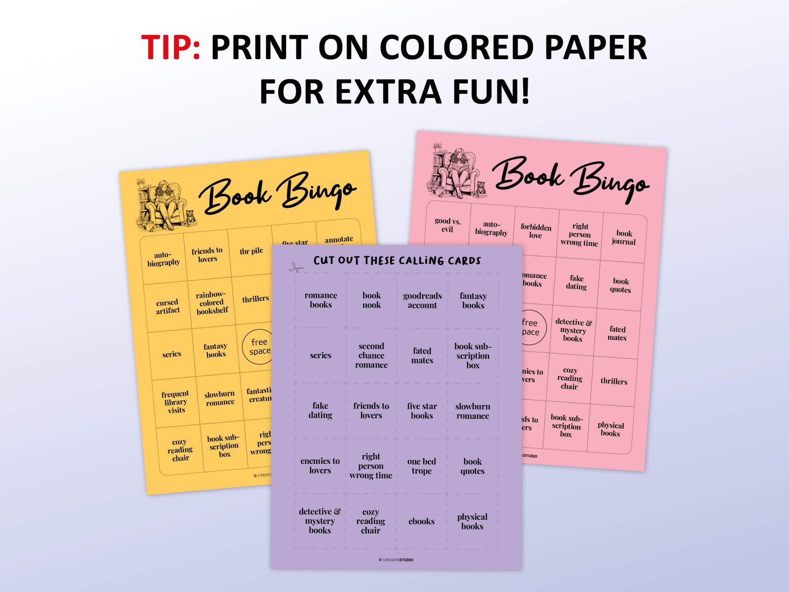 Book Bingo Game, 50 Book Bingo Cards, Book Club Activities, Girls Night ...