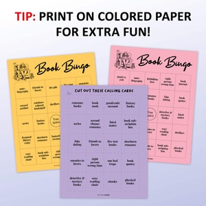 Book Bingo Game, 50 Book Bingo Cards, Book Club Activities, Girls Night ...