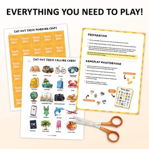 Travel Bingo Game, 50 Travel Bingo Cards, Summer Trip Vacation ...