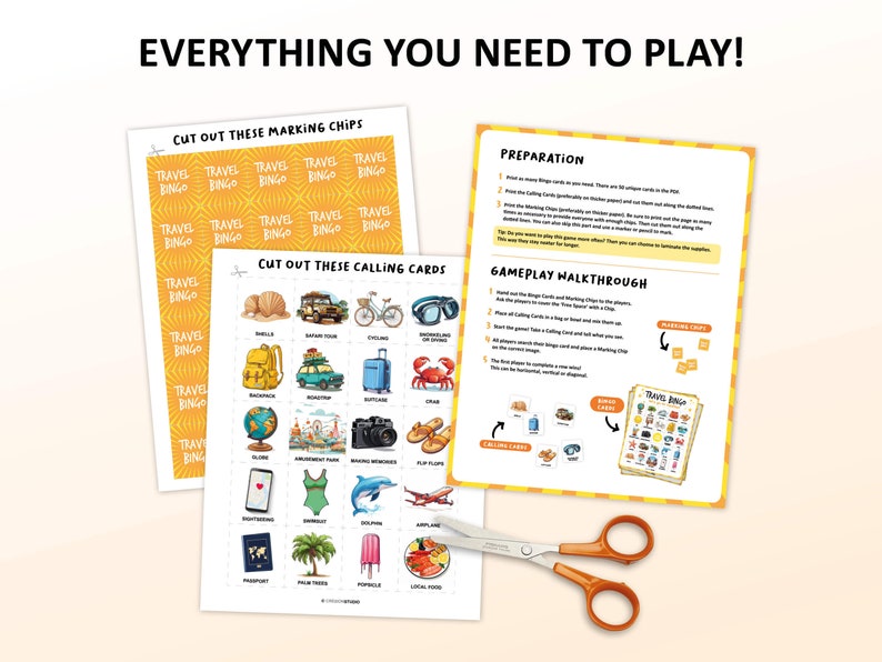 Travel Bingo Game, 50 Travel Bingo Cards, Summer Trip Vacation ...