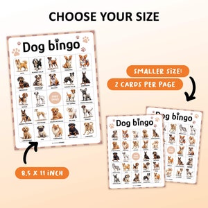 Dog Bingo, 50 Dog Bingo Cards, Birthday Activities, Kids Animal Party ...