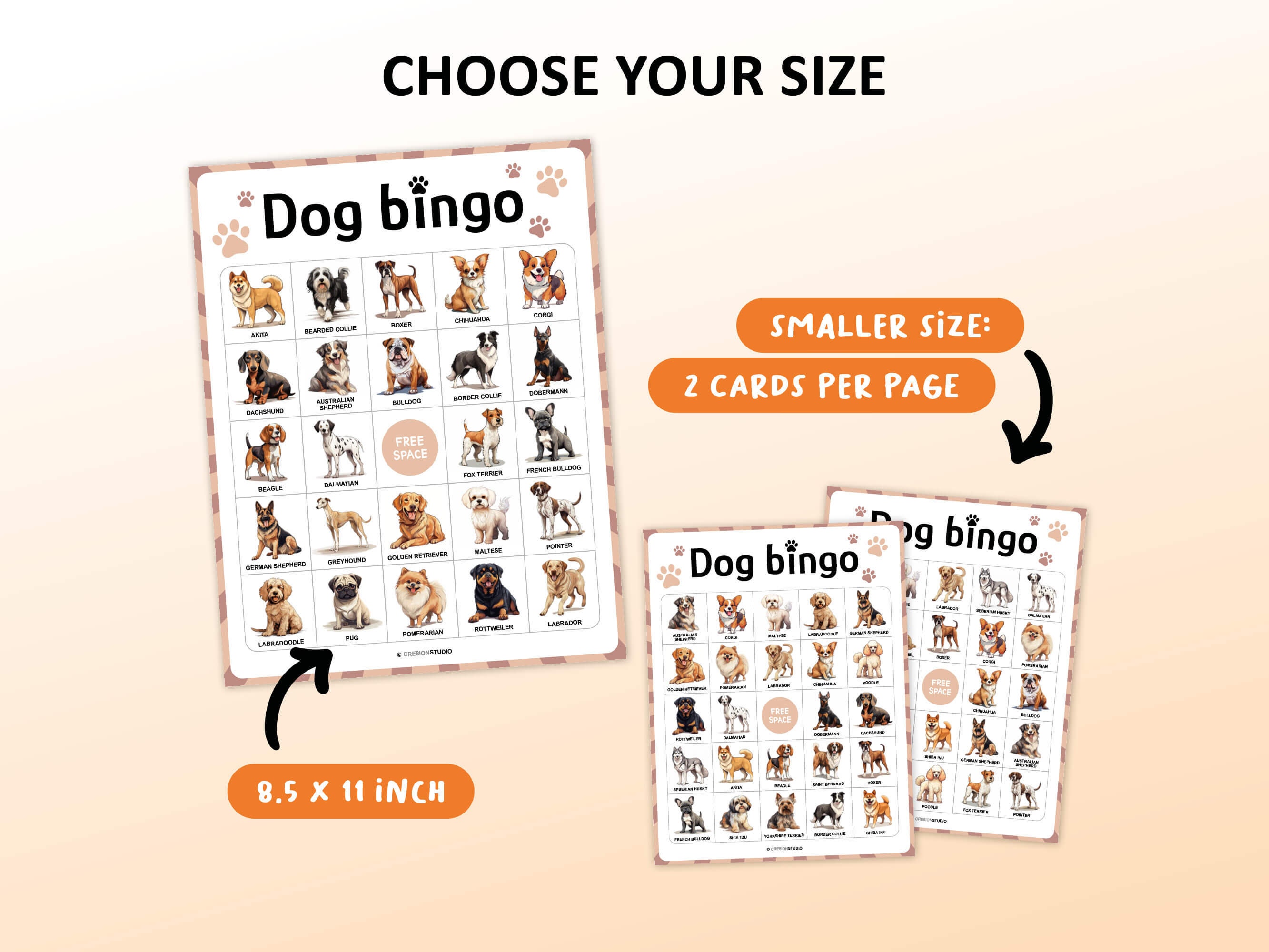 Dog Bingo, 50 Dog Bingo Cards, Birthday Activities, Kids Animal Party ...