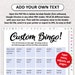 Get to Know You Bingo, 50 Personalized Bingo Cards, Custom Office Party ...