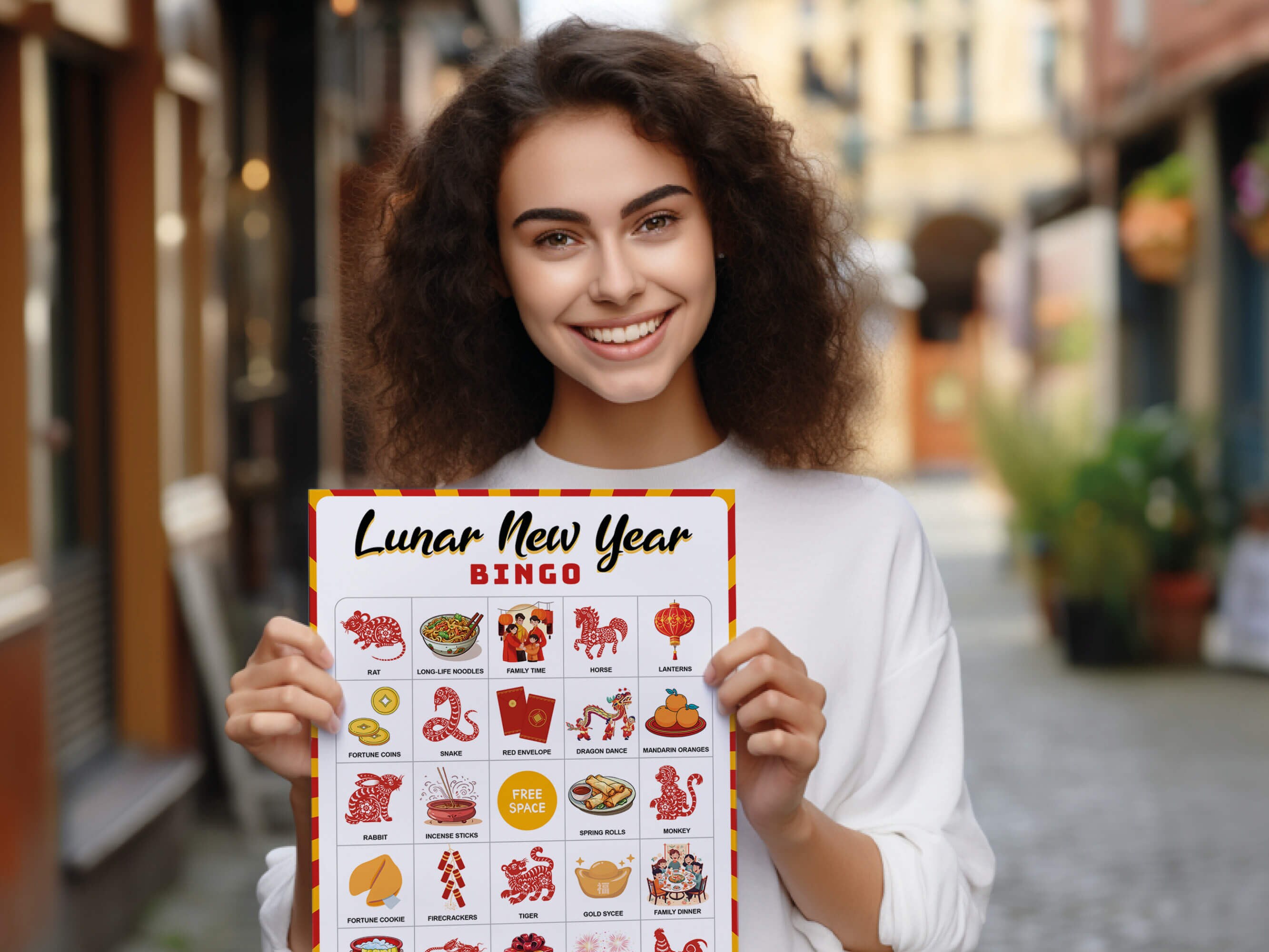 Lunar New Year Bingo, 50 Chinese New Year Bingo Cards, Party Game for ...