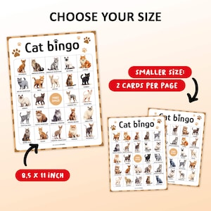 Cat Bingo, 30 Cat Bingo Cards, Birthday Activities, Kids Animal Party ...