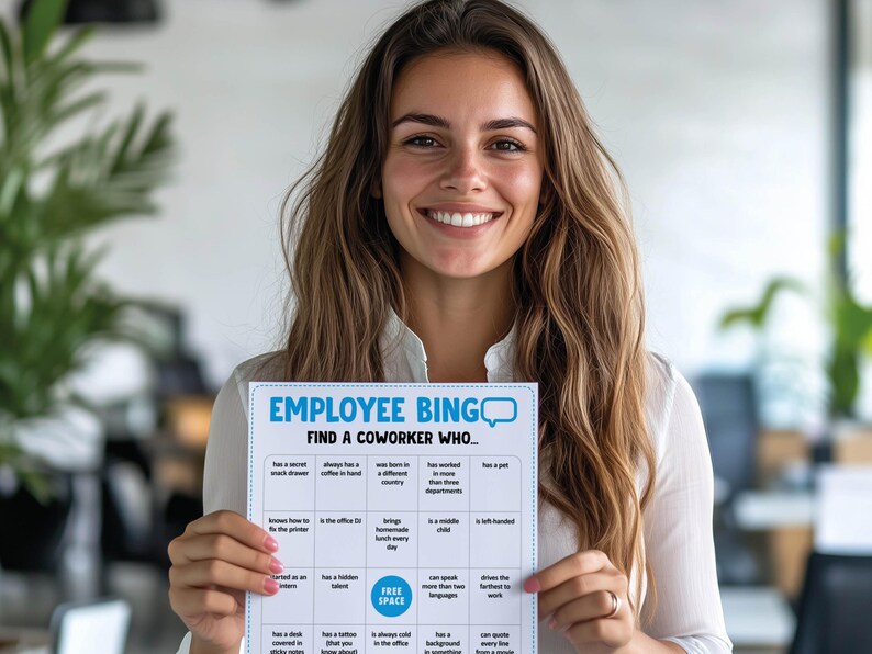 Coworker Bingo, 100 Office Bingo Cards, Icebreaker Party Game, Get to ...