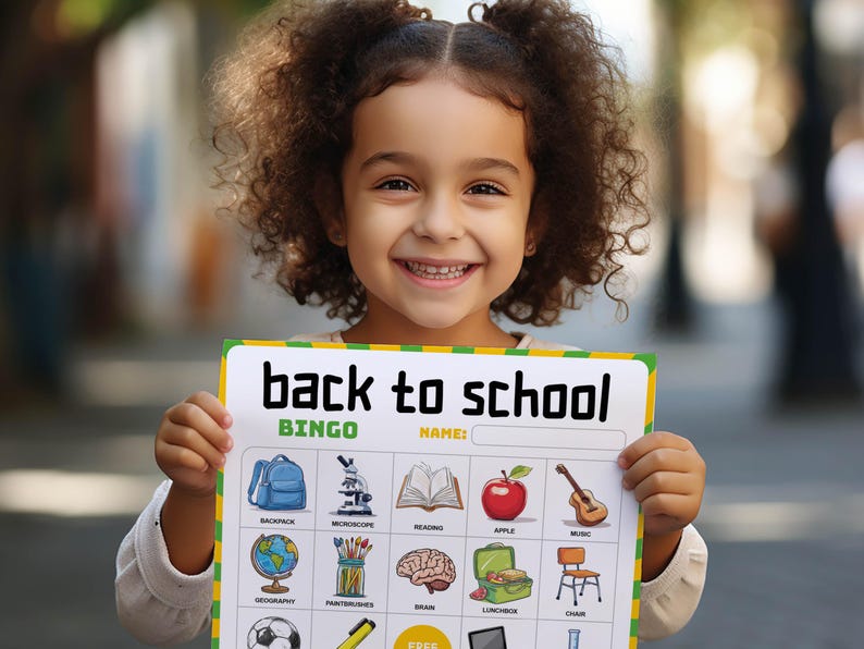 Back to School Bingo Game, 50 Bingo Cards, Teachers Printable Classroom ...