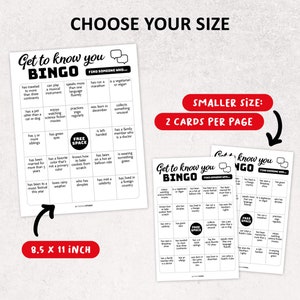 Get to Know You Bingo, 50 Human Bingo Cards, Icebreaker Office Party ...