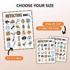 Detective Bingo, 50 Bingo Cards, Printable Party Game, Investigation ...