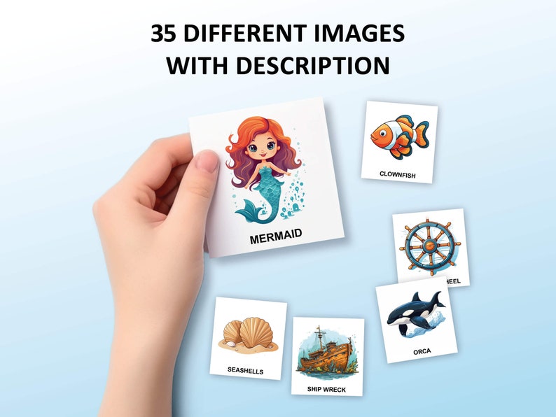 Ocean Bingo, 50 Sea Bingo Cards, Birthday Activities, Kids Underwater ...