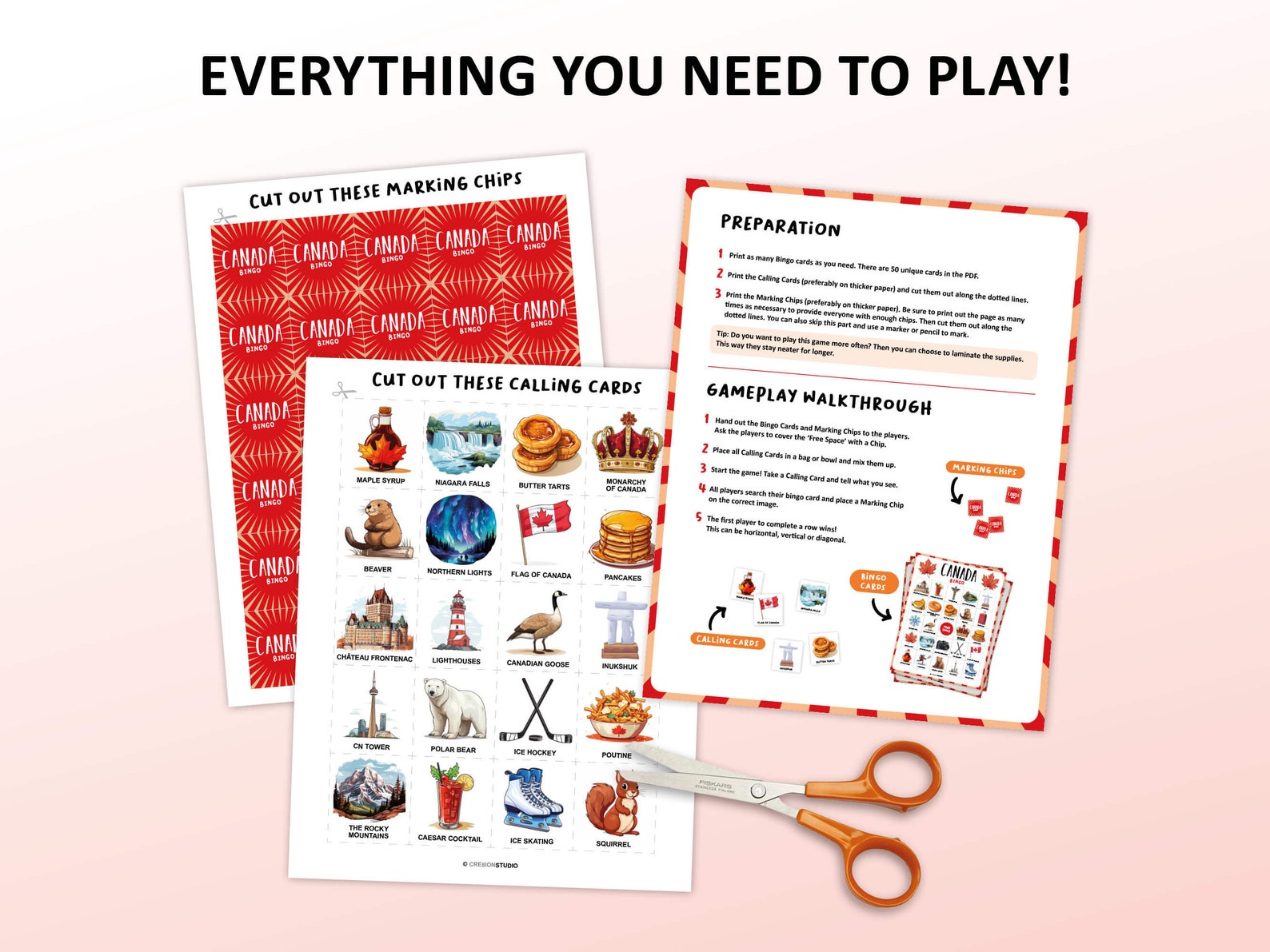 Canada Travel Bingo Game, 50 Bingo Cards, Travel Trip Vacation ...