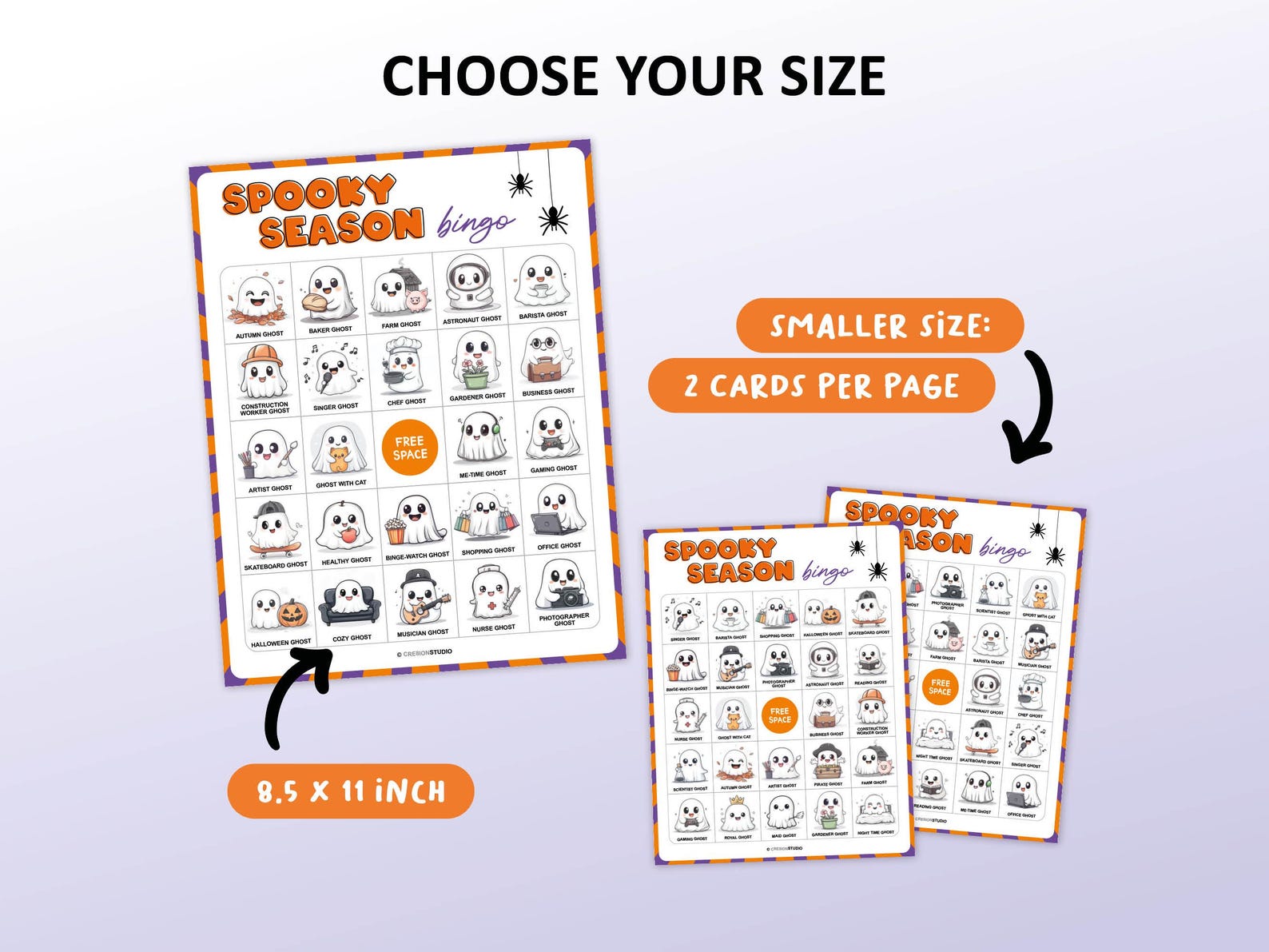 Ghost Halloween Bingo, 50 Spooky Season Bingo Cards, Halloween ...