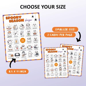 Ghost Halloween Bingo, 50 Spooky Season Bingo Cards, Halloween ...