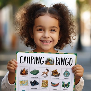 Camping Bingo, 30 Camping Bingo Cards, Vacation Classroom Activities ...