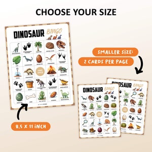 Dinosaur Bingo, 30 Dinosaurs Bingo Cards, Birthday Activitiy, Kids Dino ...