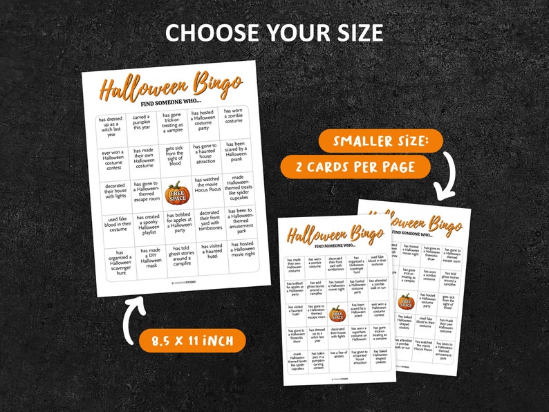 Halloween Bingo for Adults, Printable Halloween Party Games, Find the ...
