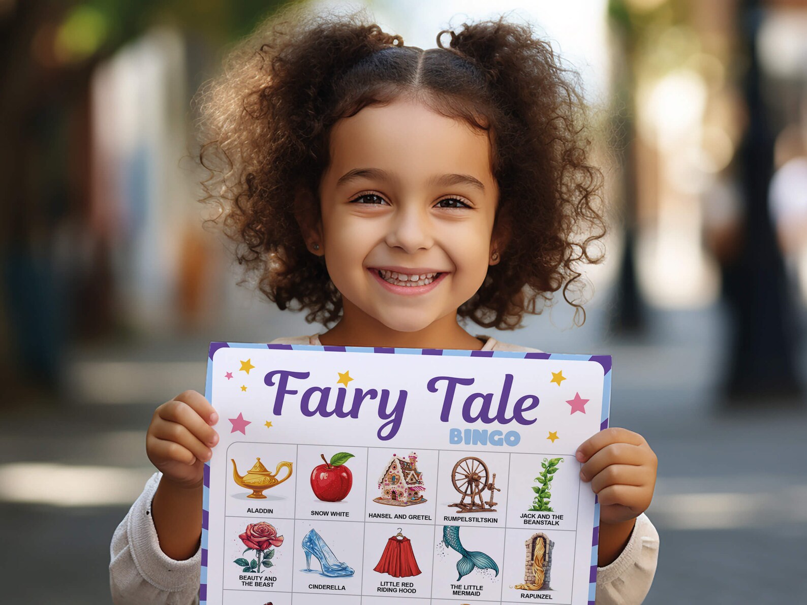 Fairytale Bingo, 50 Bingo Cards, Fairy Tale Party Game, Printable Kids ...
