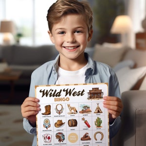 Wild West Bingo, 50 Bingo Cards, Native American Printable Party Game ...