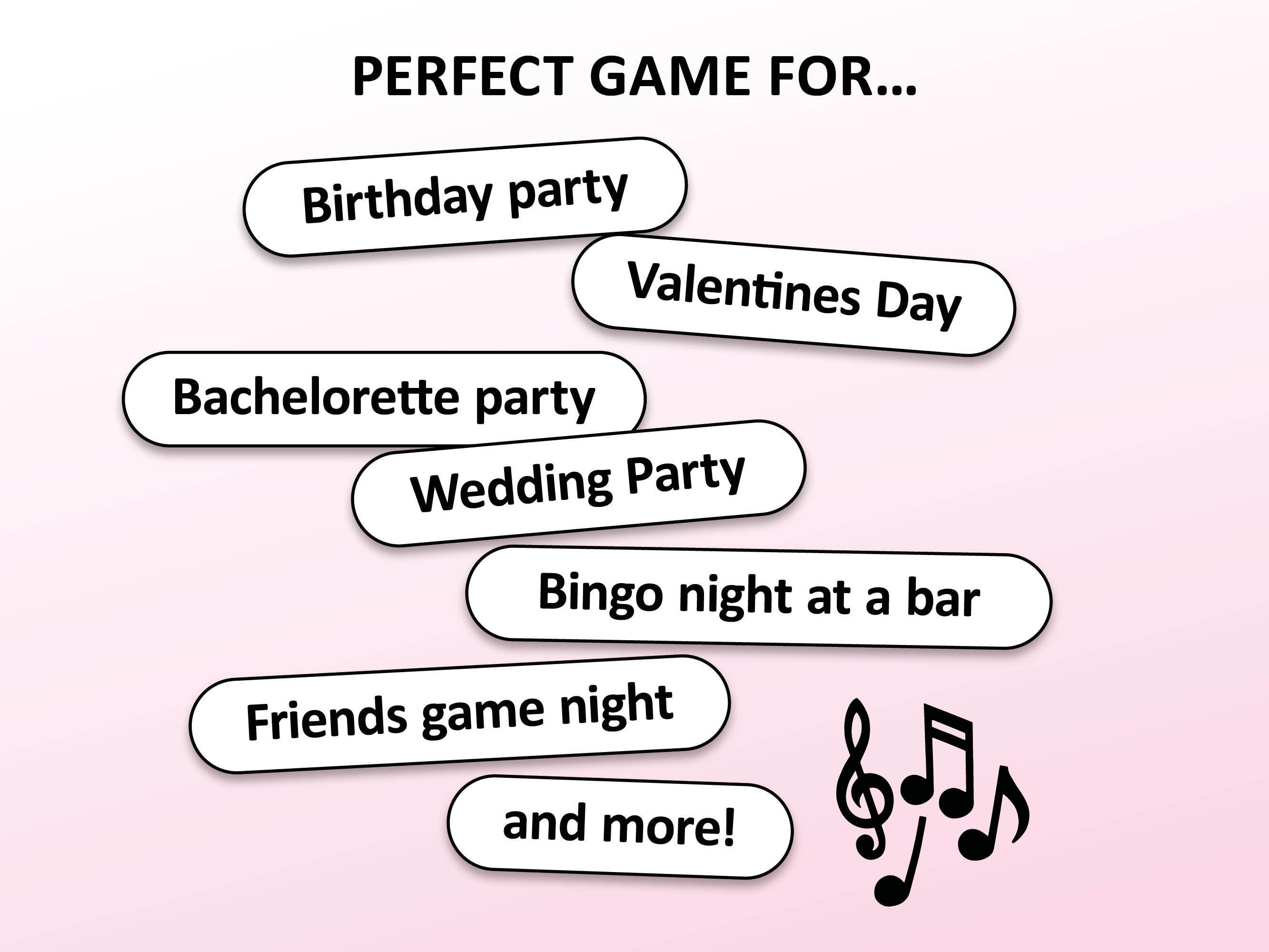 Valentines Day Music Bingo, 100 Bingo Cards + Spotify Playlist ...