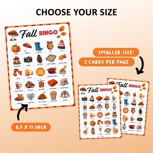 Fall Bingo, 50 Fall Bingo Cards, Season Classroom Activities, School ...