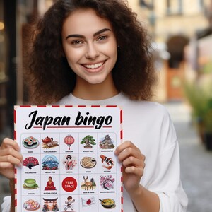 Japan Travel Bingo Game, 50 Bingo Cards, Asia Trip Vacation Activities ...