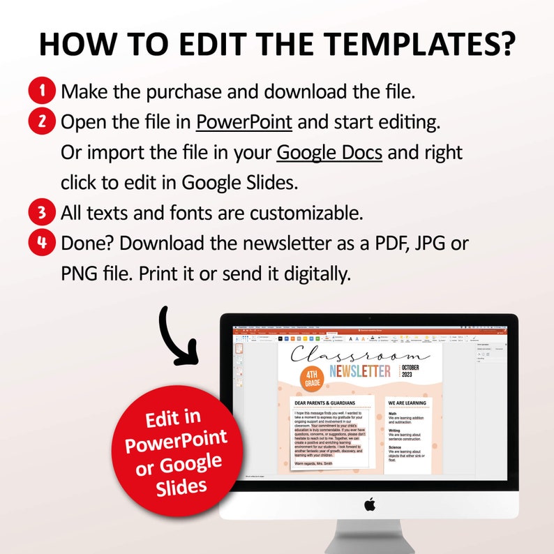 Editable Newsletter Template Bundle Monthly Classroom - Etsy
