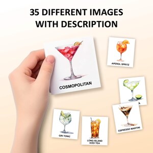 Cocktail Party Game, 50 Cocktail Bingo Cards, Bachelorette Party ...