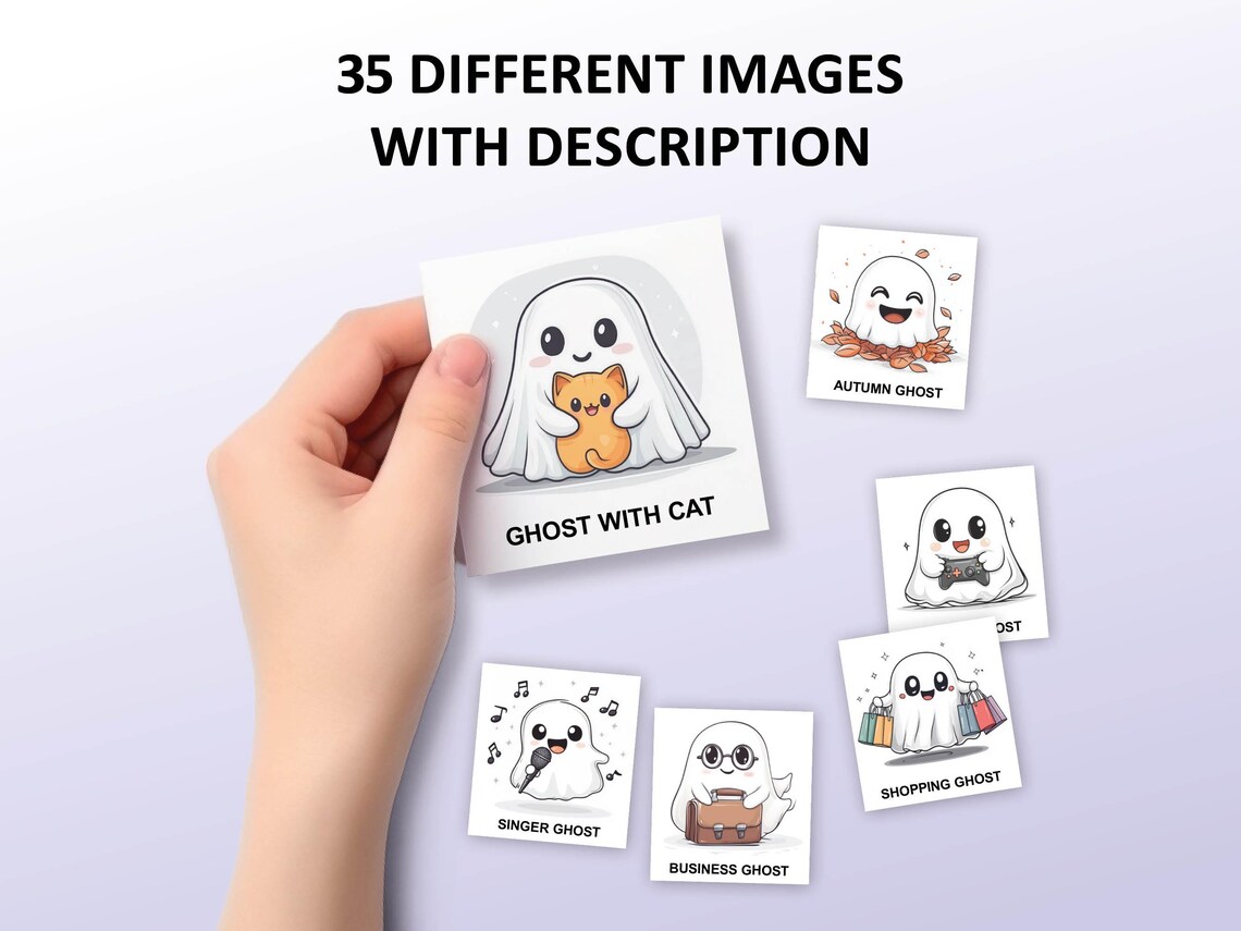 Ghost Halloween Bingo, 50 Spooky Season Bingo Cards, Halloween ...