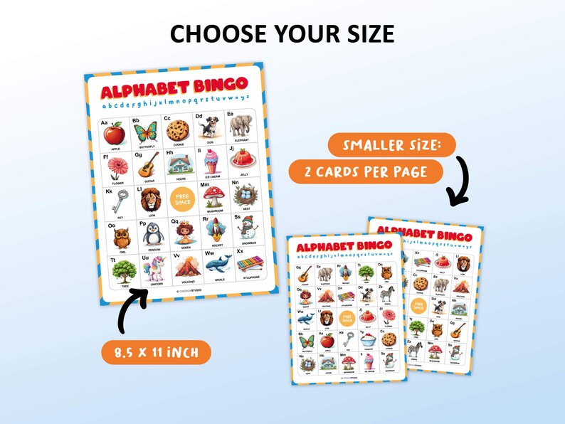 Alphabet Bingo, 50 Letter Bingo Cards, Kids Learning Activities ...