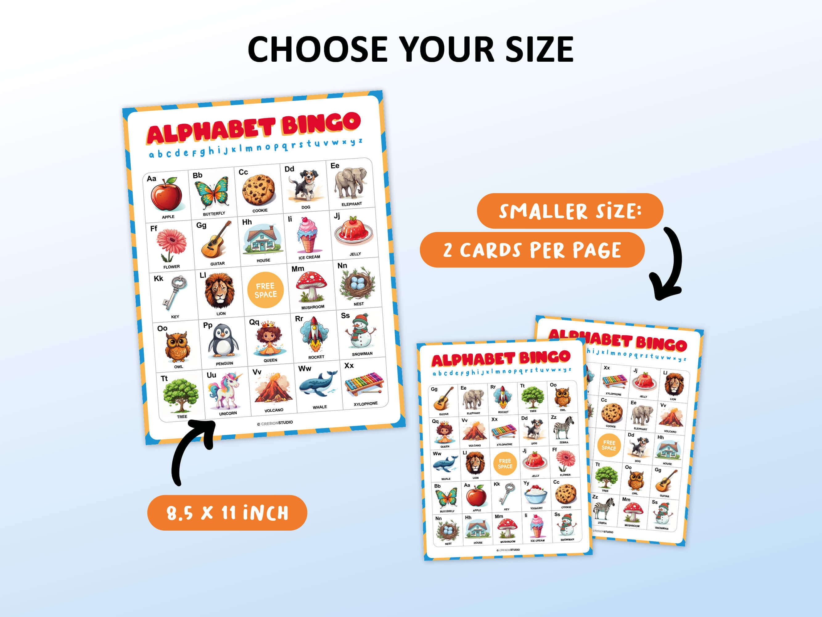 Alphabet Bingo, 50 Letter Bingo Cards, Kids Learning Activities ...