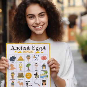 Ancient Egypt Bingo, 50 Bingo Cards, Egyptian Printable Party Game ...