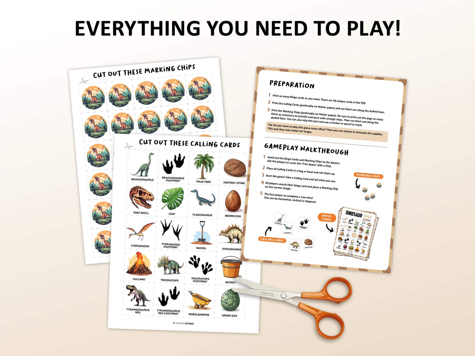 Dinosaur Bingo, 30 Dinosaurs Bingo Cards, Birthday Activitiy, Kids Dino ...