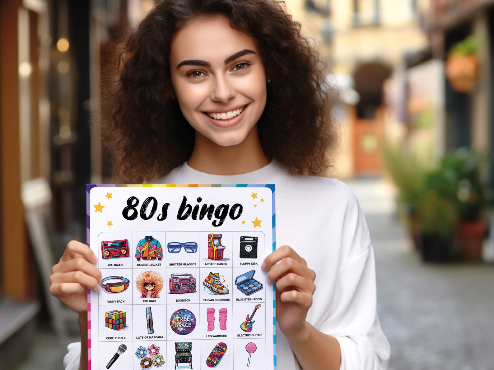 80s Party Bingo, 50 Unique Bingo Cards, Eighties Party Game, Printable ...