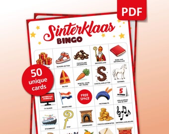 Sinterklaas Bingo 50 Sinterklaas Bingo Cards for Kids - Etsy