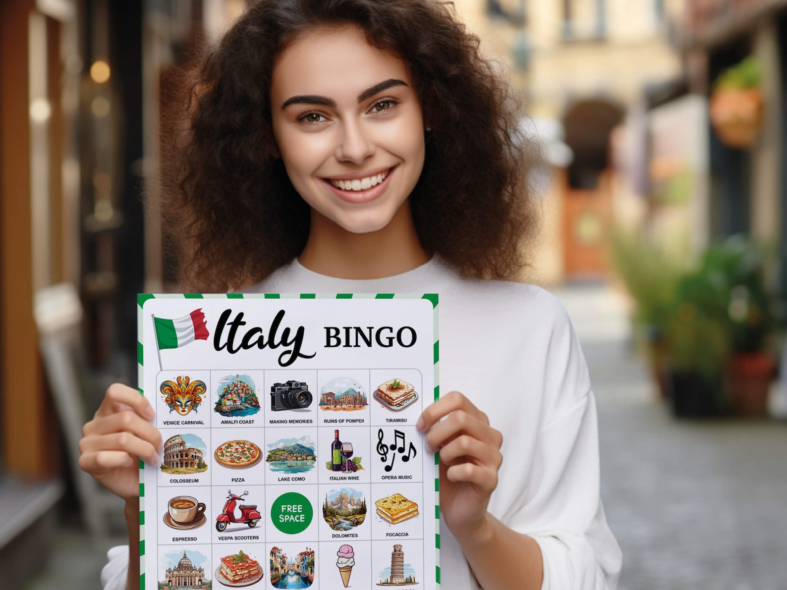 Italy Travel Bingo Game, 50 Italy Bingo Cards, Travel Trip Vacation ...