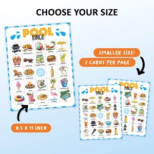 Pool Party Game, 50 Bingo Cards, Summer Activities, Digital Download ...