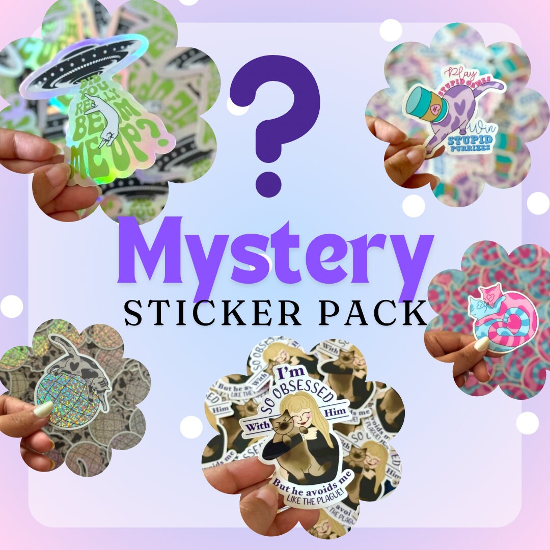 Mystery Sticker Pack 3 Stickers - Etsy