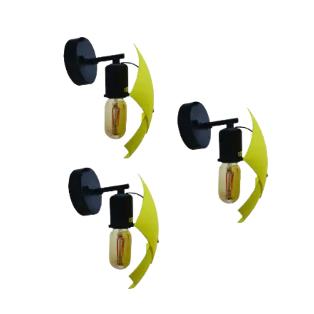 Modern Wall Light Helen Black Base Green Shade 3 Pack - Etsy