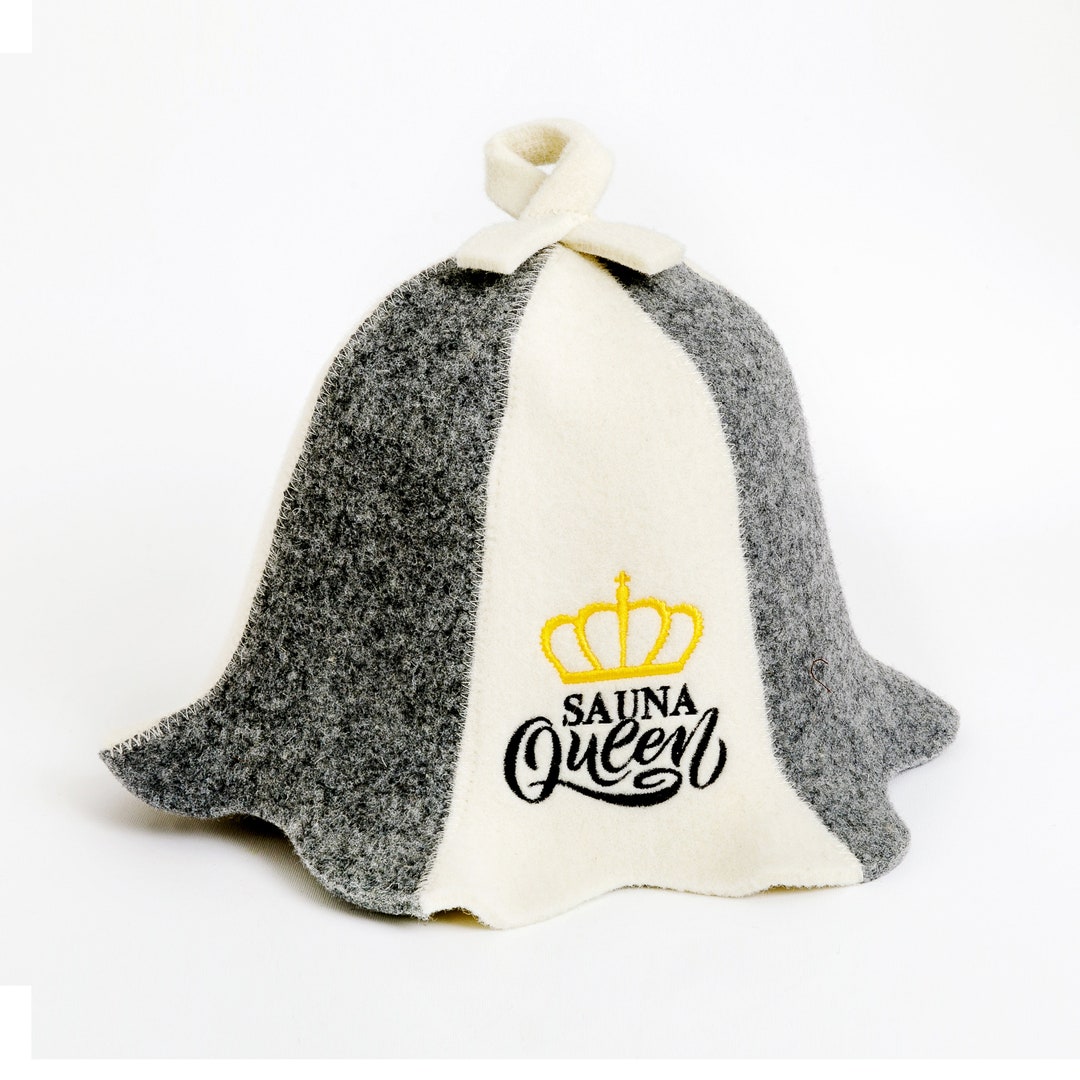 SAUNA GURU Sauna Queen Hat, 100% Organic Wool Felt Sauna Cap, Banya Hat ...