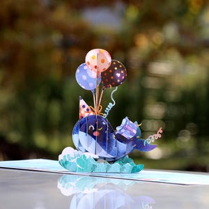 HAPPY GIFTERS Whale Pop up Birthday Card – 3D Birthday Card – Popup Birthday Card – Pop up Cards ...