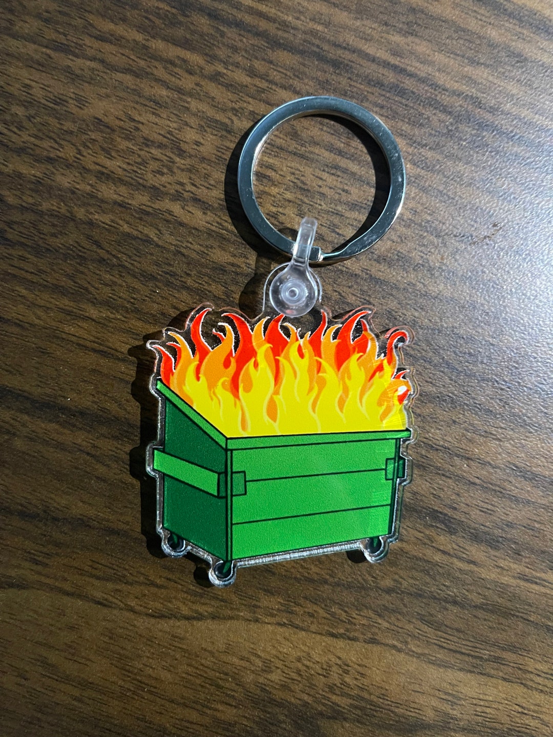 Dumpster Fire Keychain - Etsy