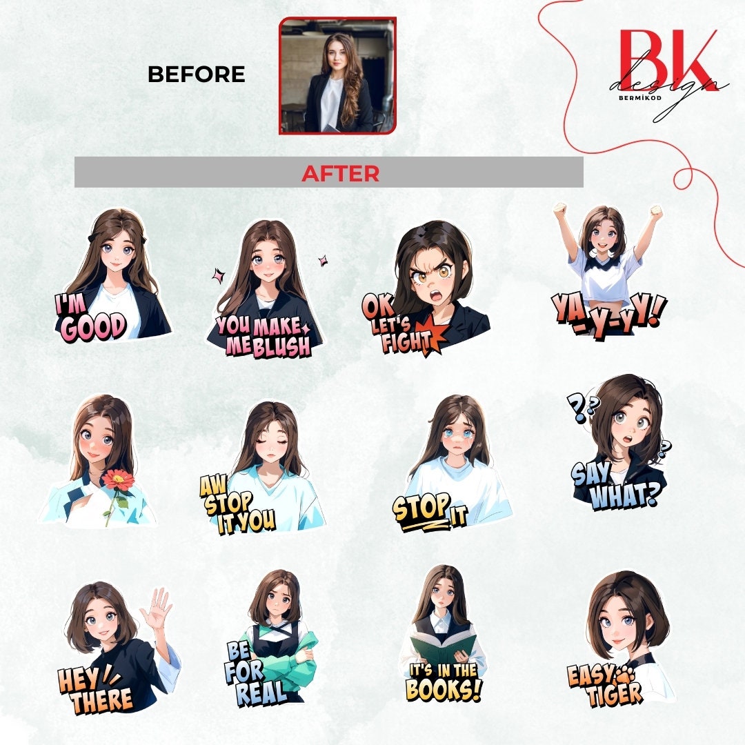 Cartoon Stickers, Digital Dowloand, Portrait Drawing, Plane Sticker ...