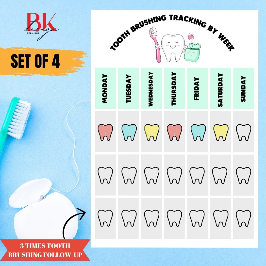 Tooth Brushing Tracker: A5 Printable Habit Tracker (digital Download ...