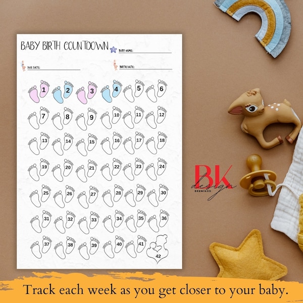 Baby Countdown - Etsy