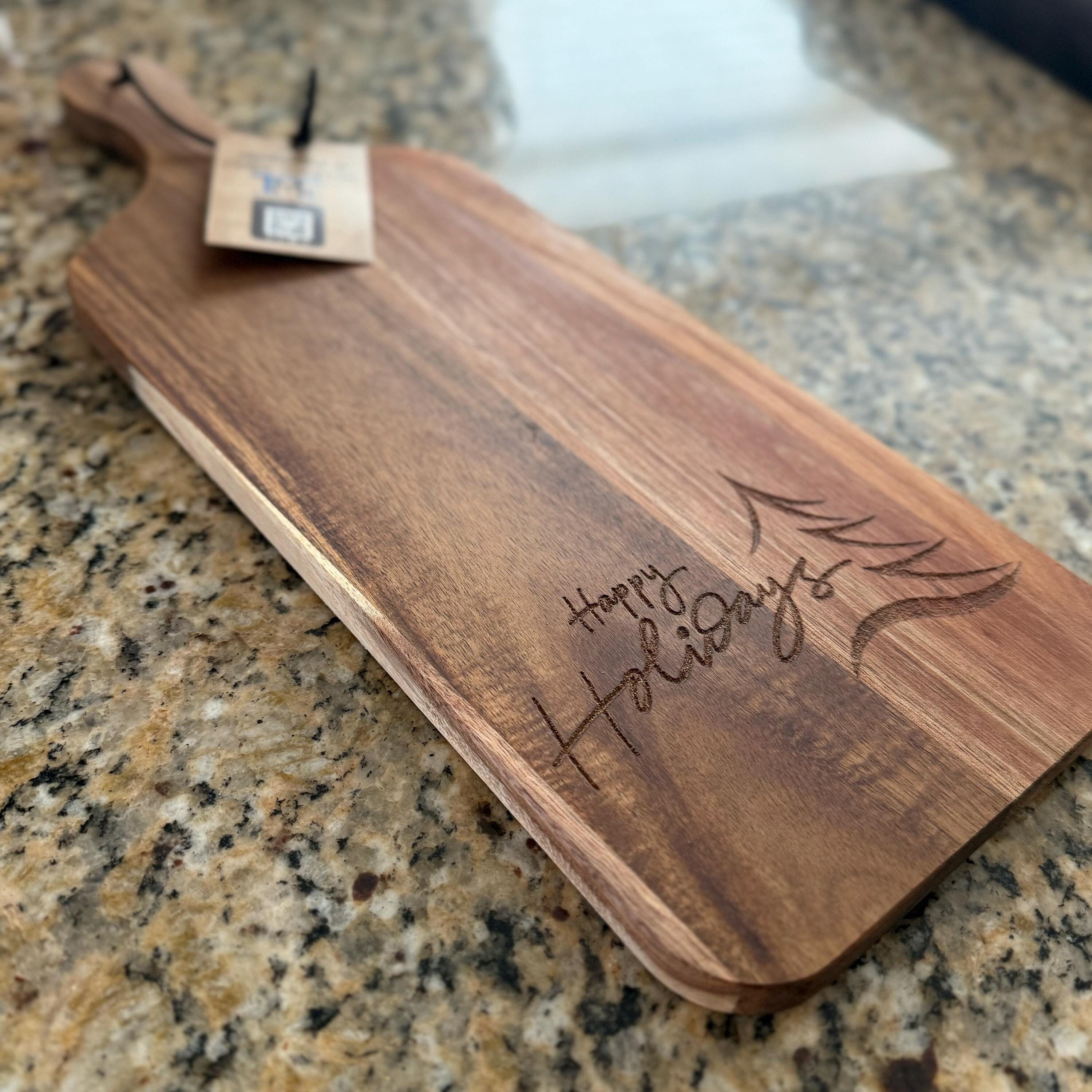 Holiday Charcuterie Board, Holiday Cutting Board, Rustic Entertaining ...