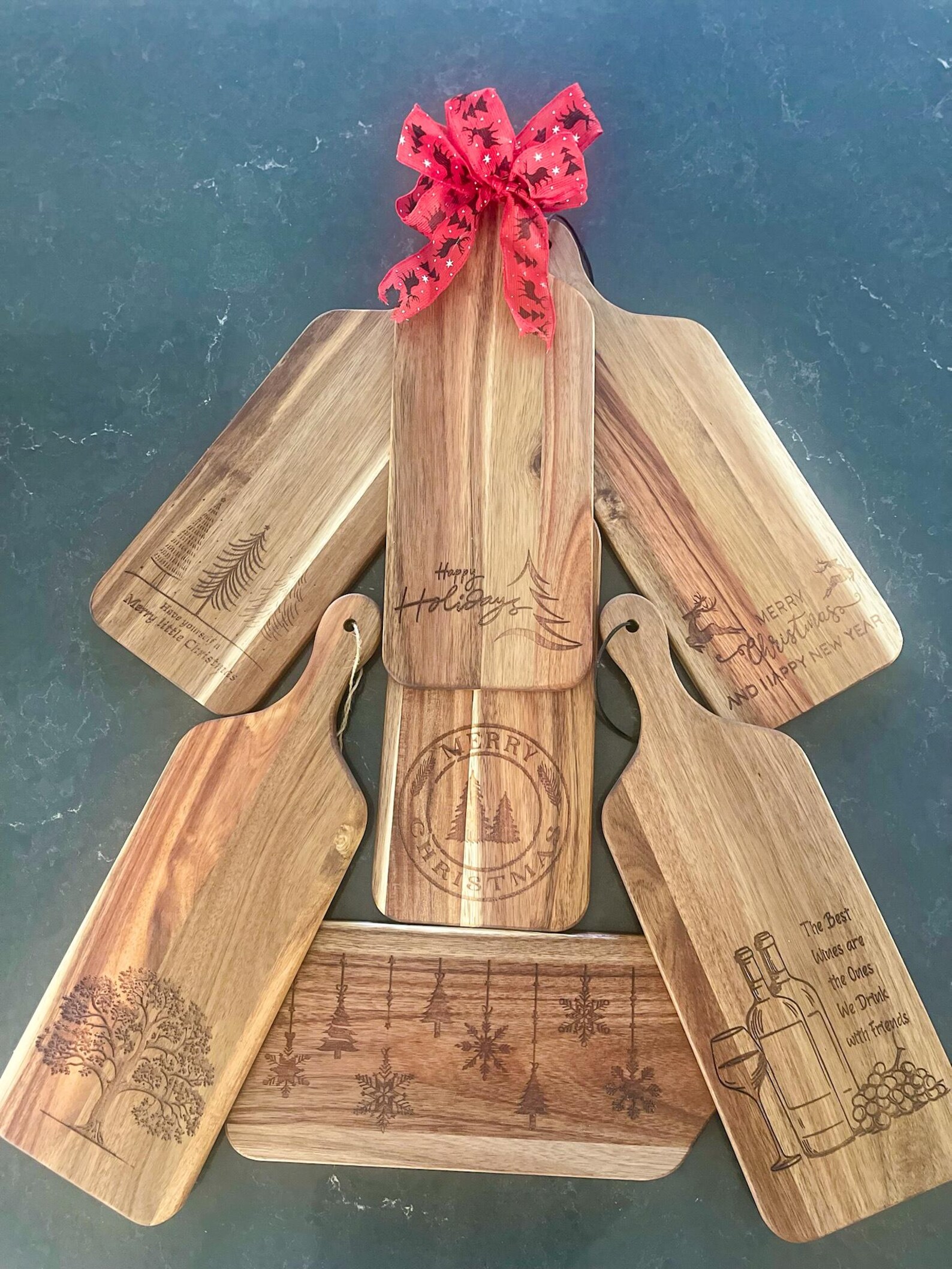 Holiday Charcuterie Board, Holiday Cutting Board, Rustic Entertaining ...