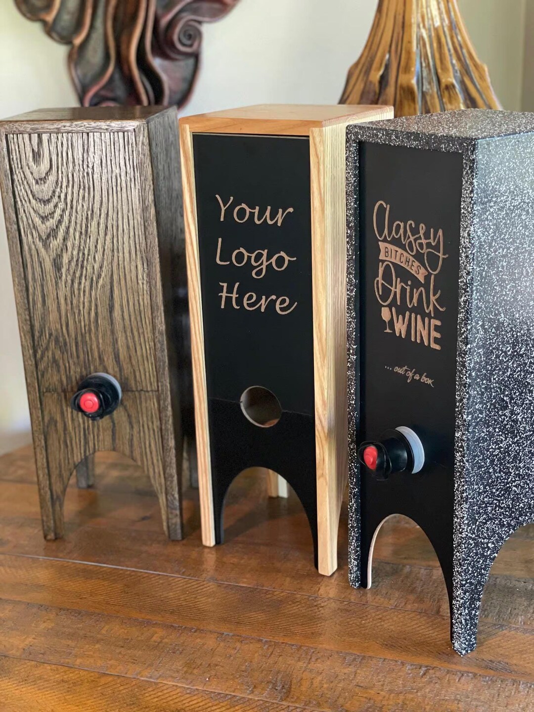 Original Decorative Box Wine Dispenser, Cocktail Beverage Dispenser ...